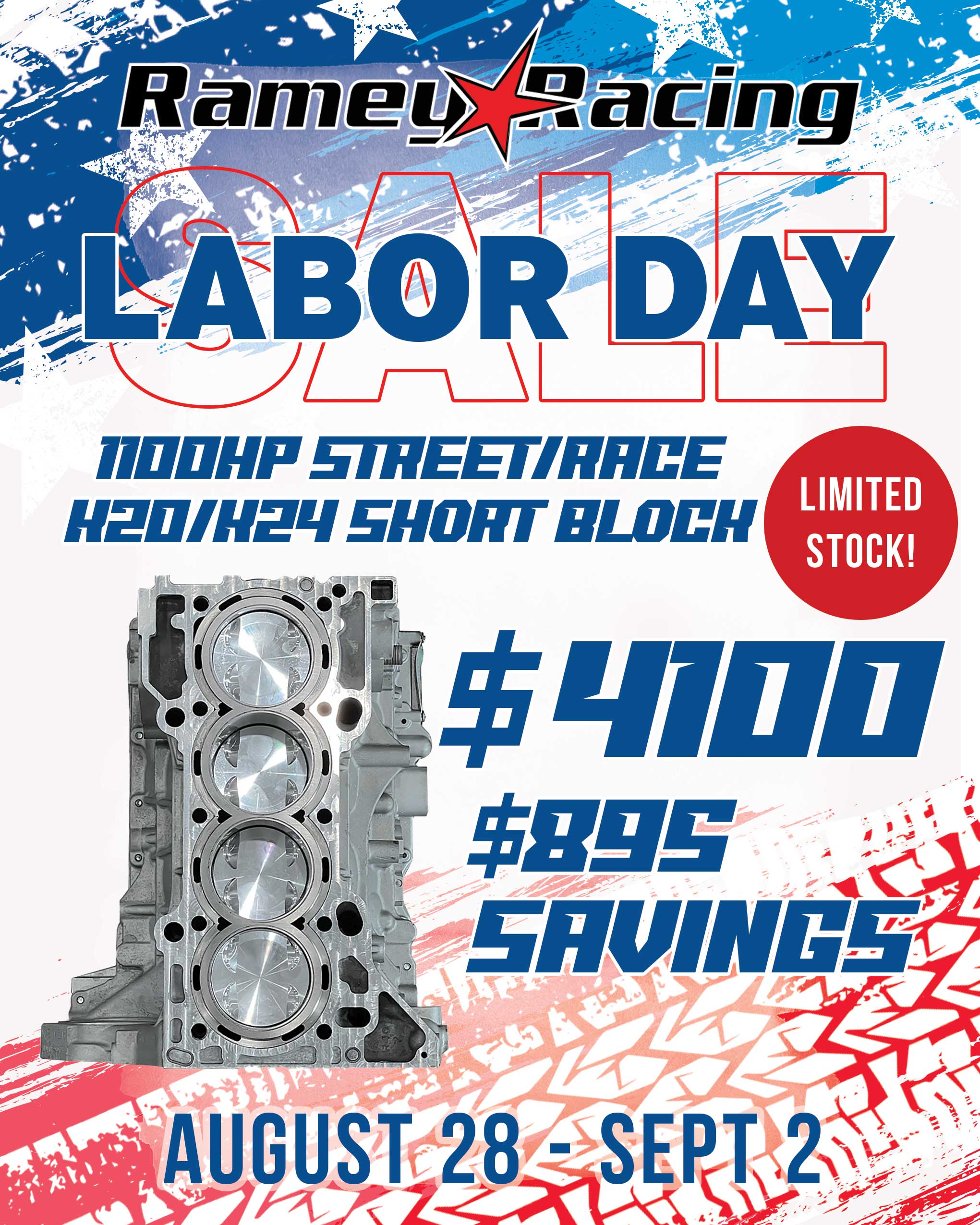 *Labor Day* RR1100K Street/Race Short Block (K20 and K24) - RameyRacing